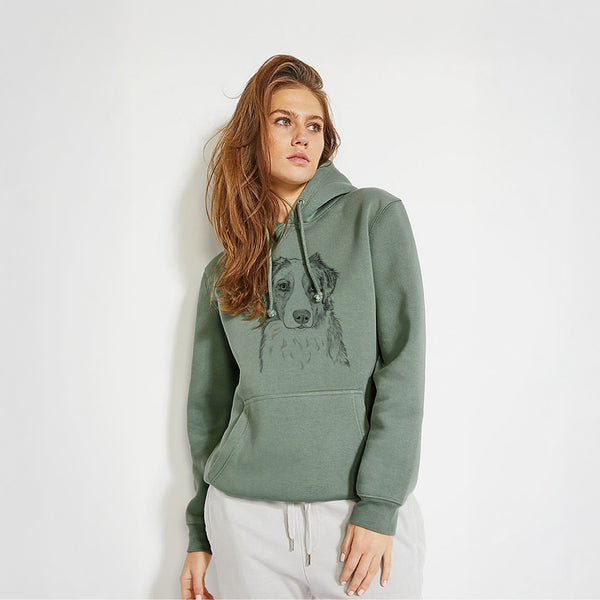 Ginger the Australian Shepherd- Heavyweight Fleece Hoodie - Inkopious