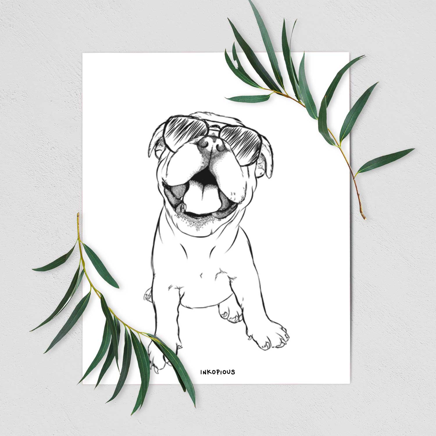 Tyke the English Bulldog Puppy Art Print – Inkopious