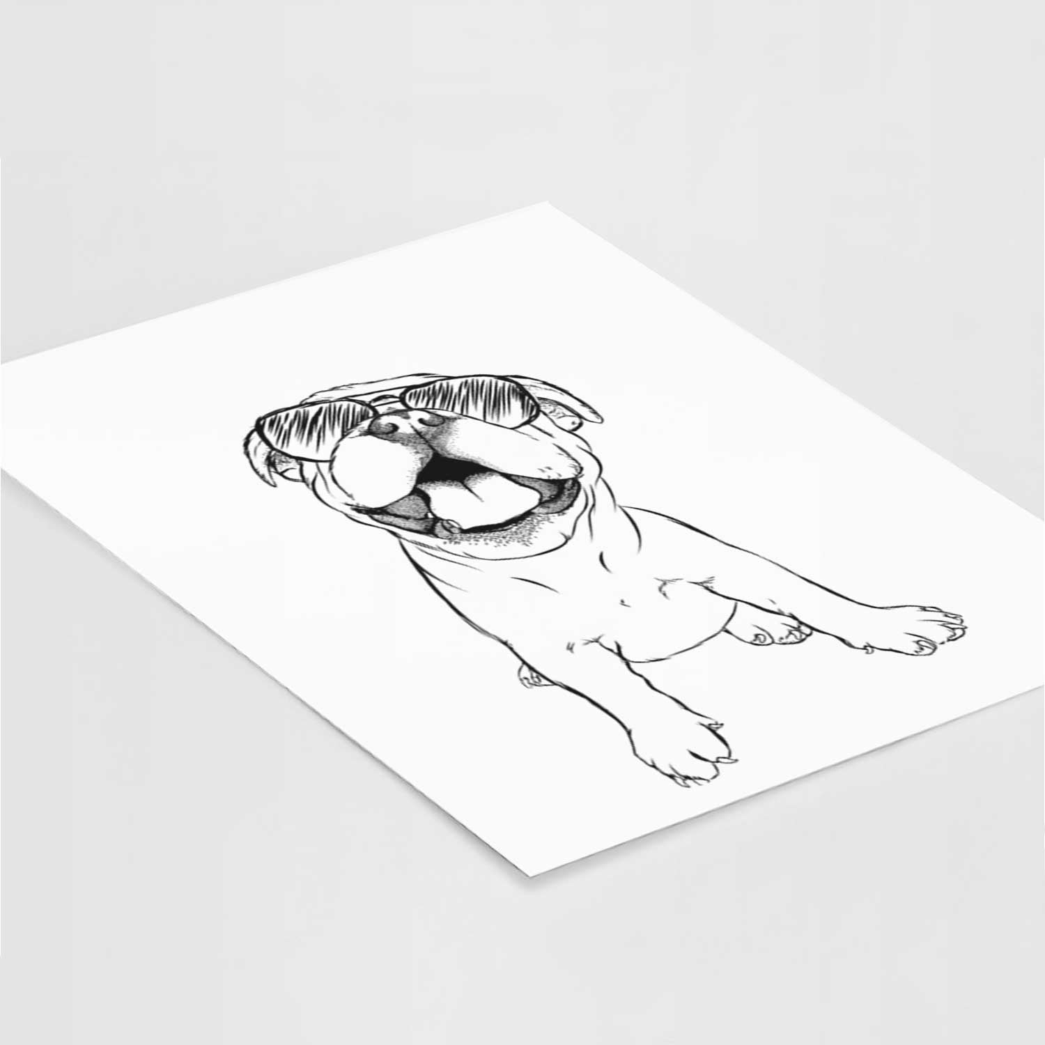 Tyke the English Bulldog Puppy Art Print – Inkopious