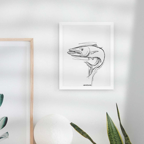 Barry the Barracuda Art Print - Inkopious